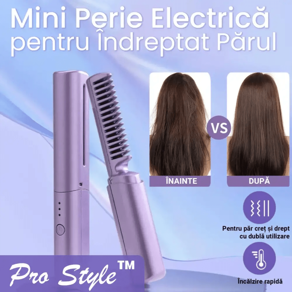 Mini Perie Electrica pentru Indreptat Parul PRO STYLE™ – Pandera